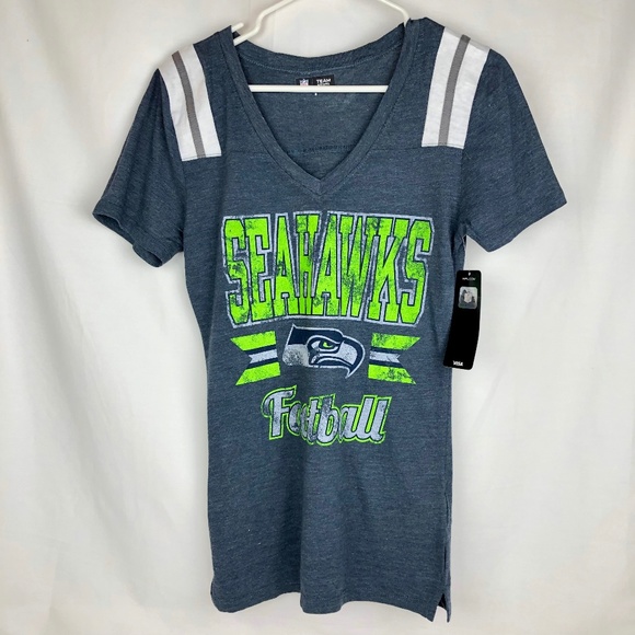 NFL | Tops | Seattle Seahawks Vneck Short Sleeve Tee | Poshmark